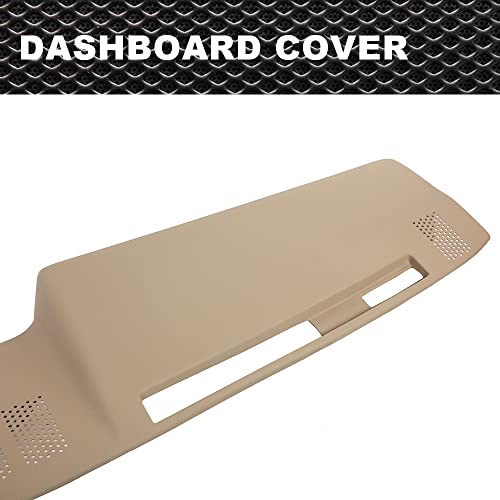 CNNELL Dashboard Cover Compatible with Chevy Full Size GMC 1981-1987/Compatible with Chevy SUV GMC 1981-1991 Dashboard Cover Beige