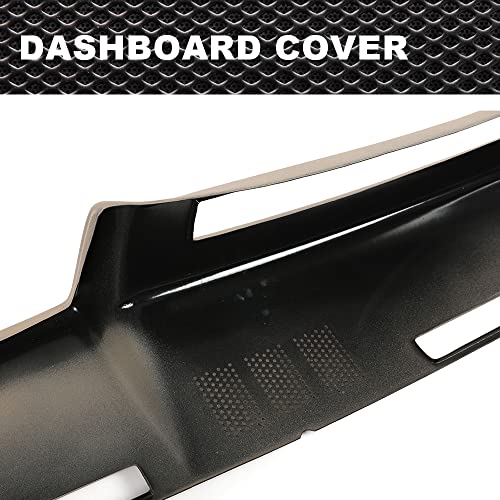 CNNELL Dashboard Cover Compatible with Chevy Full Size GMC 1981-1987/Compatible with Chevy SUV GMC 1981-1991 Dashboard Cover Beige