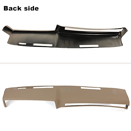 CNNELL Dashboard Cover Compatible with Chevy Full Size GMC 1981-1987/Compatible with Chevy SUV GMC 1981-1991 Dashboard Cover Beige