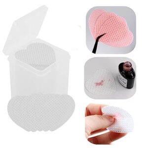 3boxes/ 600pcs lint free nail wipes heart shape nail art gel polish remover cotton pad nail wipe eyelash extension glue wipes removal tool for nail salon and eyelash extension supplies, white