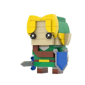 VONADO Breath of The Wild Link Building Block Toy for Kids and Adults Ideas Surprise Gift, Unique BOTW Decorations and Building Toy, Ocarina of Time Link for Gift for Game Model Collectors (156 Pcs)