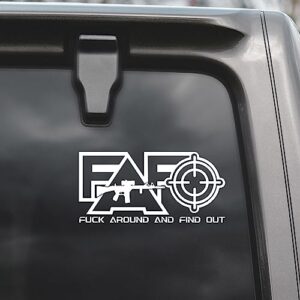 aolamegs 3pcs fuck around and find out funny car stickers - fafo fuck around find out warning vinyl sticker for laptop/car/truck/window/bumper, protected by f around and find out offensive transfer decals