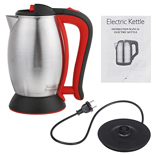 FairUo Kettles, Tea Kettles 2000W 2L Kettles for Boiling Water Stainless Steel Kitchen Coffee Maker Portable Espressohine Fast Heat Resistant Waterproof Teapot/Red/2000W 2L