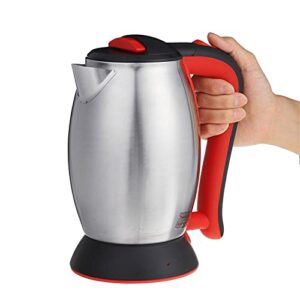 FairUo Kettles, Tea Kettles 2000W 2L Kettles for Boiling Water Stainless Steel Kitchen Coffee Maker Portable Espressohine Fast Heat Resistant Waterproof Teapot/Red/2000W 2L