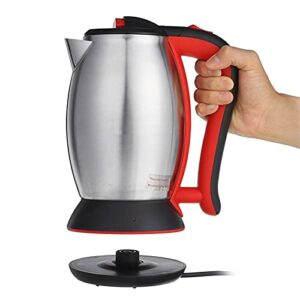 FairUo Kettles, Tea Kettles 2000W 2L Kettles for Boiling Water Stainless Steel Kitchen Coffee Maker Portable Espressohine Fast Heat Resistant Waterproof Teapot/Red/2000W 2L