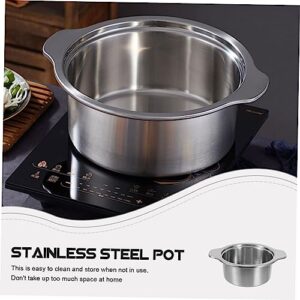 OKUMEYR 1pc Stainless Steel Skewer Pot Japanese Cookware Korean Cookware Nonstick Cookware Small Cooking Pot Chinese Shabu Shabu Kitchen Pot Household Pan Thicken Pot Food Cooking Pot Tool