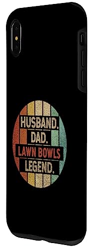 iPhone XS Max Husband Dad Lawn Bowls Legend Vintage Case