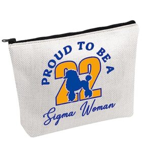 pwhaoo sigma gamma rho makeup bag proud to be a sigma woman cosmetic bag 1922 sorority paraphernalia gift (be a sigma woman b)