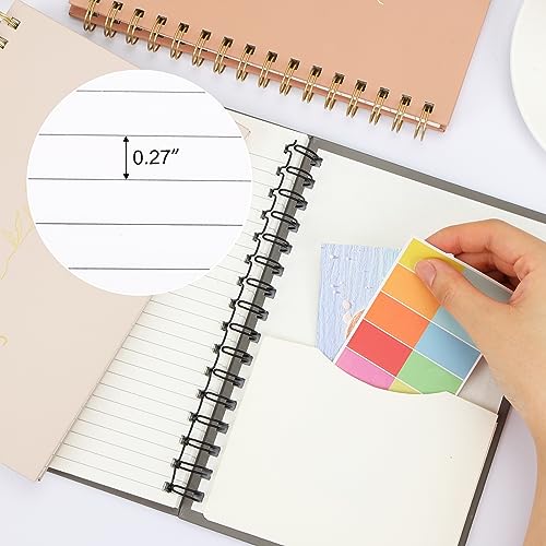 EOOUT 3 Pack Aesthetic Spiral Notebook Journals for Women, 5.7 x 8.3 Inches Cute College Ruled Notebook, 160 Pages, Back Pocket, Office School Supplies Gifts