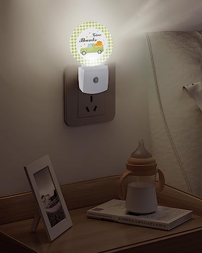 Night Light Plug into Wall, LED Nightlights Thanksgiving Green Truck Pull Pumpkin Small Nightlight Auto Dusk-to-Dawn Sensor Lamp LED Night Lights for Kid's Bedroom, Bathroom