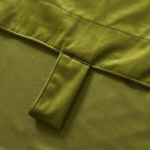 gisewood Lime Velvet Curtains for Living Room - 84 inches Length Velvet Curtain Panels Tap Top Window Drapes for Bedroom/Sliding Glass Door, W52 by L84 inches, 2 Panels