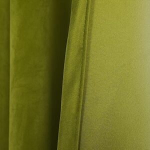 gisewood Lime Velvet Curtains for Living Room - 84 inches Length Velvet Curtain Panels Tap Top Window Drapes for Bedroom/Sliding Glass Door, W52 by L84 inches, 2 Panels