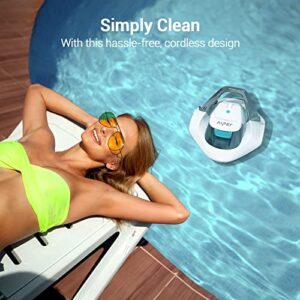 Renewed Aiper Seagull SE Cordless Pool Vacuum Robot, Ideal for Above Pools up to 850 Sq.Ft, Lasts 90 Mins, LED Indicator - White