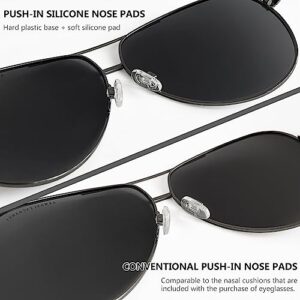 Push-in Eyeglass Nose Pads - PFDHQS 18 Pairs Glasses Nose Pads Replacement Kit - 6 Options Available for Replacing and Having Spare Nose Pads for Sunglasses