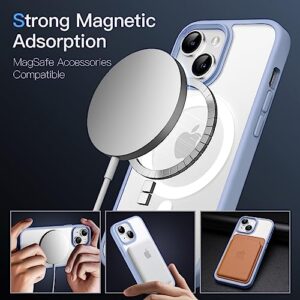 JETech Magnetic Case for iPhone 13 Mini 5.4-Inch Compatible with MagSafe, Translucent Matte Back Slim Shockproof Phone Cover (Sky Blue)