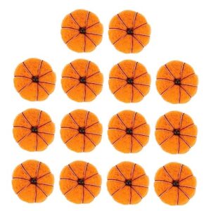 imikeya 15pcs felt pumpkins halloween ornaments christmas decor plant garland pumpkin hanging decor diy decorations pumpkin pom poms xmas tree decor christmas hangings felt pumpkin pendent