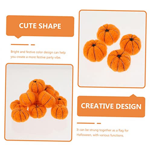 IMIKEYA 15pcs Felt Pumpkins Halloween Ornaments Christmas Decor Plant Garland Pumpkin Hanging Decor DIY Decorations Pumpkin Pom Poms Xmas Tree Decor Christmas Hangings Felt Pumpkin Pendent