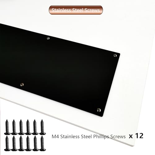 GALOFAY Door Kick Plate 10x34 inches Matt Black Acrylic Decorative Plates Protector for 36 inches Front Doors, 1/10 inch Thickness 10"x 34" (Black)