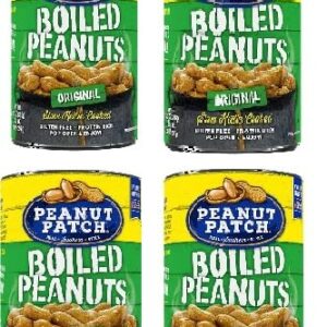 Peanut Patch Real Southern Style Boiled Peanuts 13.5oz Cans - Gluten Free - Protein Rich - Gift Box/Snack Pack (Regular, 4 Pack)