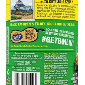 Peanut Patch Real Southern Style Boiled Peanuts 13.5oz Cans - Gluten Free - Protein Rich - Gift Box/Snack Pack (Regular, 4 Pack)