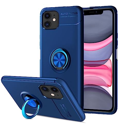 Arseaiy Case for Oppo Find X3/X3 Pro Phone Case Cover with Kickstand Carbon Fiber Silicone Bracket Phone Holder Shockproof Bumper Slim Fit Telephone Shell Blue