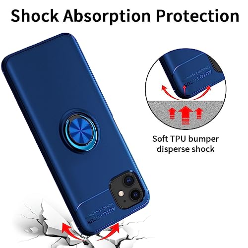 Arseaiy Case for Oppo Find X3/X3 Pro Phone Case Cover with Kickstand Carbon Fiber Silicone Bracket Phone Holder Shockproof Bumper Slim Fit Telephone Shell Blue