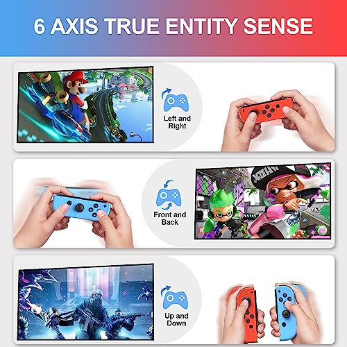 DILITT Joypad Controllers for Nintendo Switch,Left Right Joypad Replacement for Switch/Lite/OLED,Switch Controllers Joypad Supports Screenshot/Wake-up Function/Motion Control（PS）