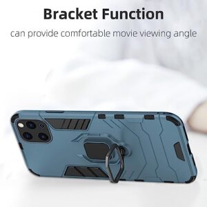 Arseaiy Case for Oppo Find X5 Pro Phone Case Cover with Kickstand Carbon Fiber Silicone Bracket Phone Holder Shockproof Bumper Slim Fit Telephone Shell Blue