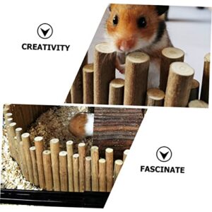 BUGUUYO Pet Wooden Fence Chinchilla Toys Pet Toys Wooden Playpen Wooden Hamster Fence Hamster Door Fence Hamster Suspension Bridge Toy Pet Cage Fence Toy Easy Installation Fence Toy Simple