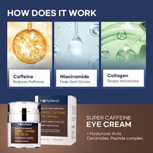 Super Caffeine Eye Cream, Dark Circles Under Eye Treatment, Eye Bags Treatment For Women, Men Eye Cream, Eye Cream For Dark Circles And Puffiness, Under Eye Cream, Korean Eye Cream, Multi Peptides