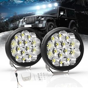 navoroge 5in 34,000lm 300w led offroad white light pod,spot flood combo led pods with side daylight,3 modes super bright pod lights,for trucks ford jeep atv utv pickup