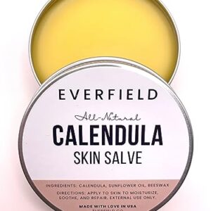 All Purpose Skin Salve by Everfield, For Dry Skin and Hand Relief, Soothing Calendula Herbal Balm (2 oz)