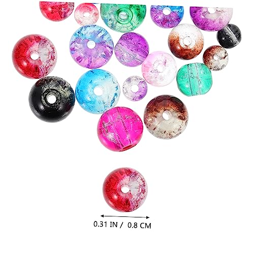 COHEALI Gemstone Loose Beads 1 Box Glass Beads Crystals Beads Gem Beads Necklace Beads Bead Round Beads Making Beads Beading Kits Glass Loose Beads DIY Beads for Necklace Charm Pendant