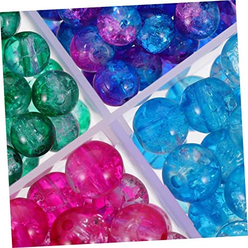 COHEALI Gemstone Loose Beads 1 Box Glass Beads Crystals Beads Gem Beads Necklace Beads Bead Round Beads Making Beads Beading Kits Glass Loose Beads DIY Beads for Necklace Charm Pendant