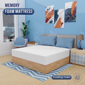 FDW 12 inch Gel Memory Foam Mattress Medium Firm Mattresses for Cool Sleep Relieving Pressure Relief CertiPUR-US Certified Mattress in a Box (King)