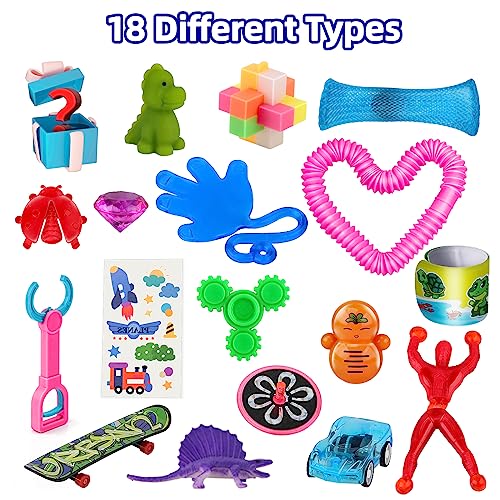 nicknack Kids Party Favors for Classroom Prizes Box Toys Assortment 120PCS Pinata Toy Fillers Fidget Toy Bulk, Carnival Prizes