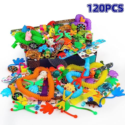 nicknack Kids Party Favors for Classroom Prizes Box Toys Assortment 120PCS Pinata Toy Fillers Fidget Toy Bulk, Carnival Prizes