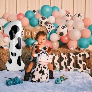 Cow Print Balloon Birthday Decorations, 40 inch Number balloon 0-9(Zero-Nine), Cow Balloon for Farm Birthday Party Supplies, Cow Themed Birthday Decorations (Number 2)