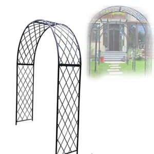 rose arch garden trellis arbor metal archway heavy duty strong tubular pergola weatherproof, for roses support archway120 * 40 * 230cm, 150 * 40 * 230cm (black 300 * 40 * 250cm)