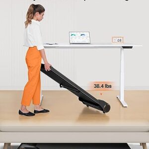 Walking Pad, UREVO Under Desk Treadmill for Home Office, Portable Walking Pad Treadmill Under Desk with Wider Running Belt, Dual Control