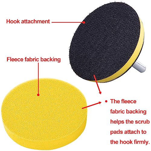 SIQUK 23 Pieces 5 Inch Buffing Pads Car Polisher Bonnets Foam Polishing Pad Kit Wax Buffer Polish Pads Car Buffer Attachment for Drill