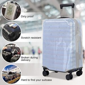 Luggage Cover for Suitcase Tsa Approved,Plastic Clear Suitcase Protector Cover for 24 inch lugggage Travel,Waterproof.