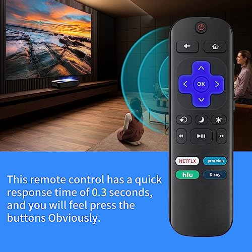 2Pcs New Remote Control Replaced for Roku TV, Compatible for TCL Roku,for Hisense Roku,for Onn Roku【Not for Roku Stick,Box and Players】