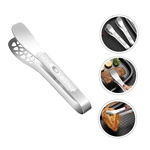 Operitacx 3pcs Stainless Steel Food Tongs Korean BBQ Tongs Candy Buffet Salad Utensils for Serving Steel Serving Tongs Non Stick Tongs Pastry Serving Tongs Stainless Steel Food Clip BBQ Clip