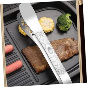 Operitacx 3pcs Stainless Steel Food Tongs Korean BBQ Tongs Candy Buffet Salad Utensils for Serving Steel Serving Tongs Non Stick Tongs Pastry Serving Tongs Stainless Steel Food Clip BBQ Clip