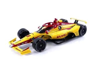 dallara indycar #28 romain grosjean dhl andretti autosport ntt indycar series (2023) 1/18 diecast model car by greenlight 11185