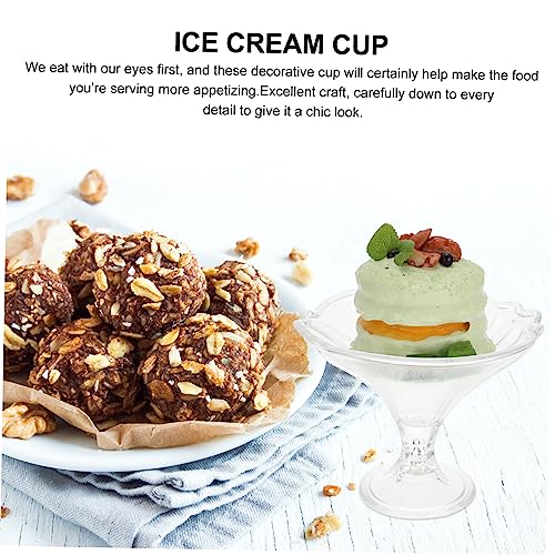 Gadpiparty Transparent Ice Cream Cup Mini Containers Mousse Serving Cups Dessert Cup Container Clear Container Pudding Bowl Clear Dessert Cup Glass Cups Set Tasters Trifle Set Transparent Cup