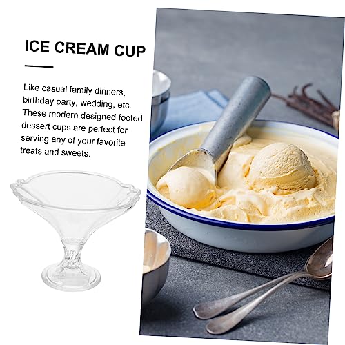 Gadpiparty Transparent Ice Cream Cup Mini Containers Mousse Serving Cups Dessert Cup Container Clear Container Pudding Bowl Clear Dessert Cup Glass Cups Set Tasters Trifle Set Transparent Cup