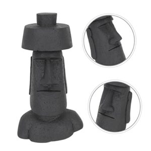 YARNOW Desktop Decor Car Decoration Norse Decor Desktop Moai Decoration Easter Island Stone Head People Collectible Figurines Cartoon Moai Figurines Moai Figurine for Home Landscape Moai