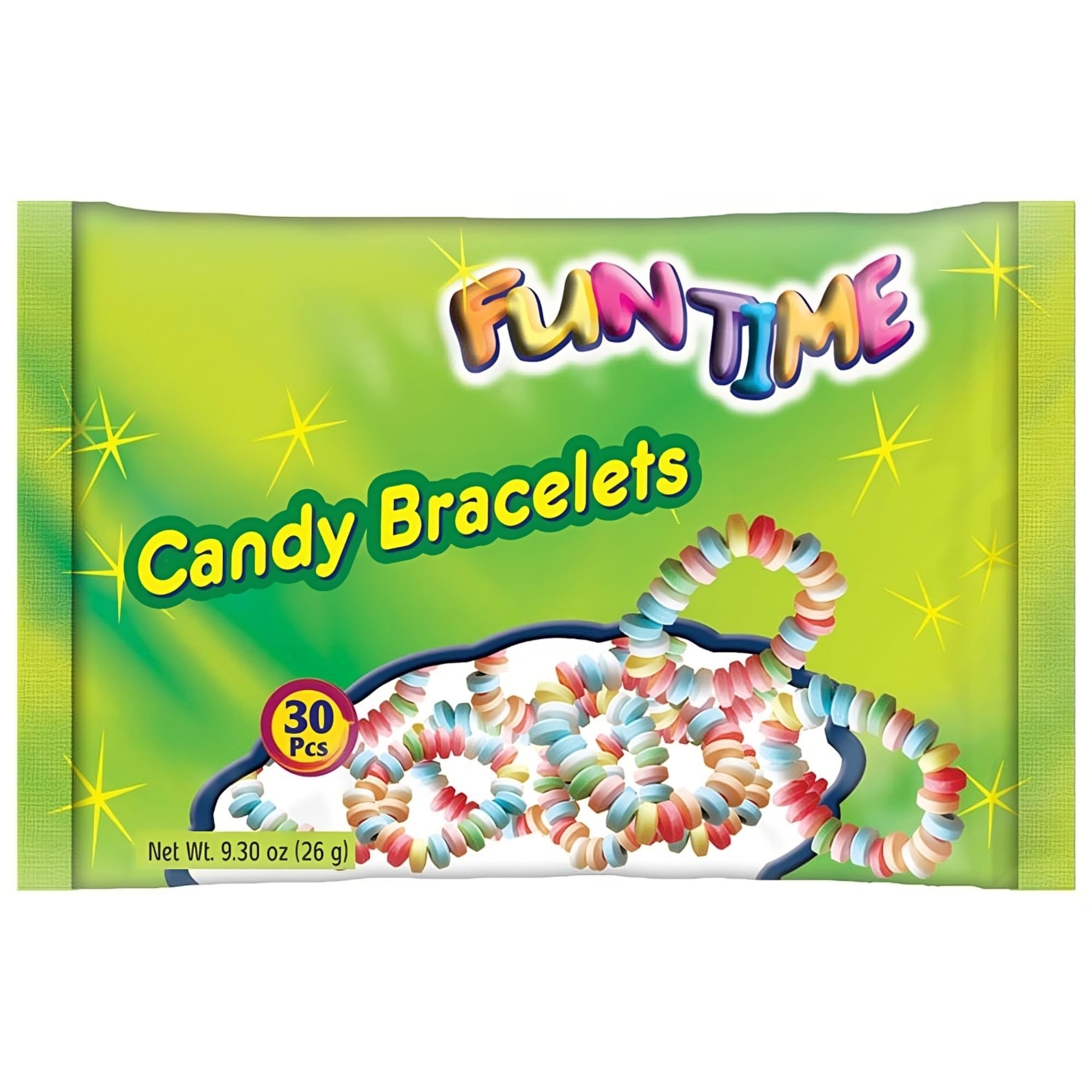 Snacktery Candy Bracelet for Kids - Pack of 30 Candy Bracelets Individually Wrapped - Candy Jewelry to Create Playful, Delicious Memories - Candy Party Favors for Birthday, Summer Camps & More